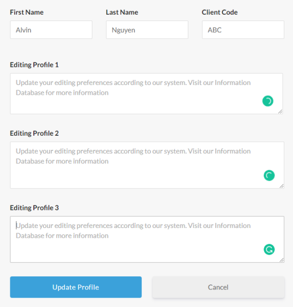Create & Update Editing Profiles – Ursin Professional Editing
